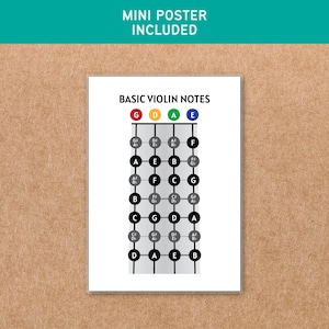 Basic Violin Flash Cards V2 - First Position - Treble G Clef - Music ...