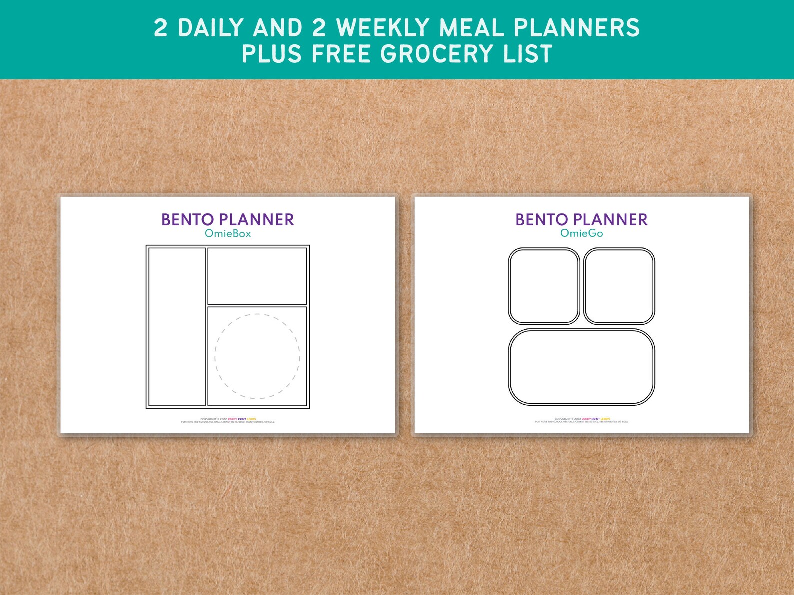 Omiebox Omiego Bento Meal Planner Daily Weekly Meal - Etsy