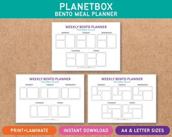 Bento Lunch Meal Planner for the Planetbox Rover, Bento Box Weekly ...