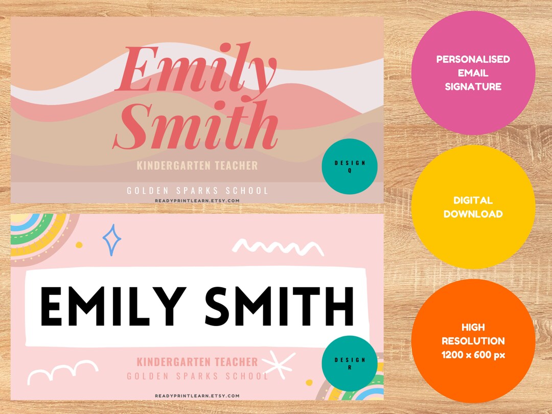 Custom Email Signature for Teachers Teacher Email Signature Elementary ...