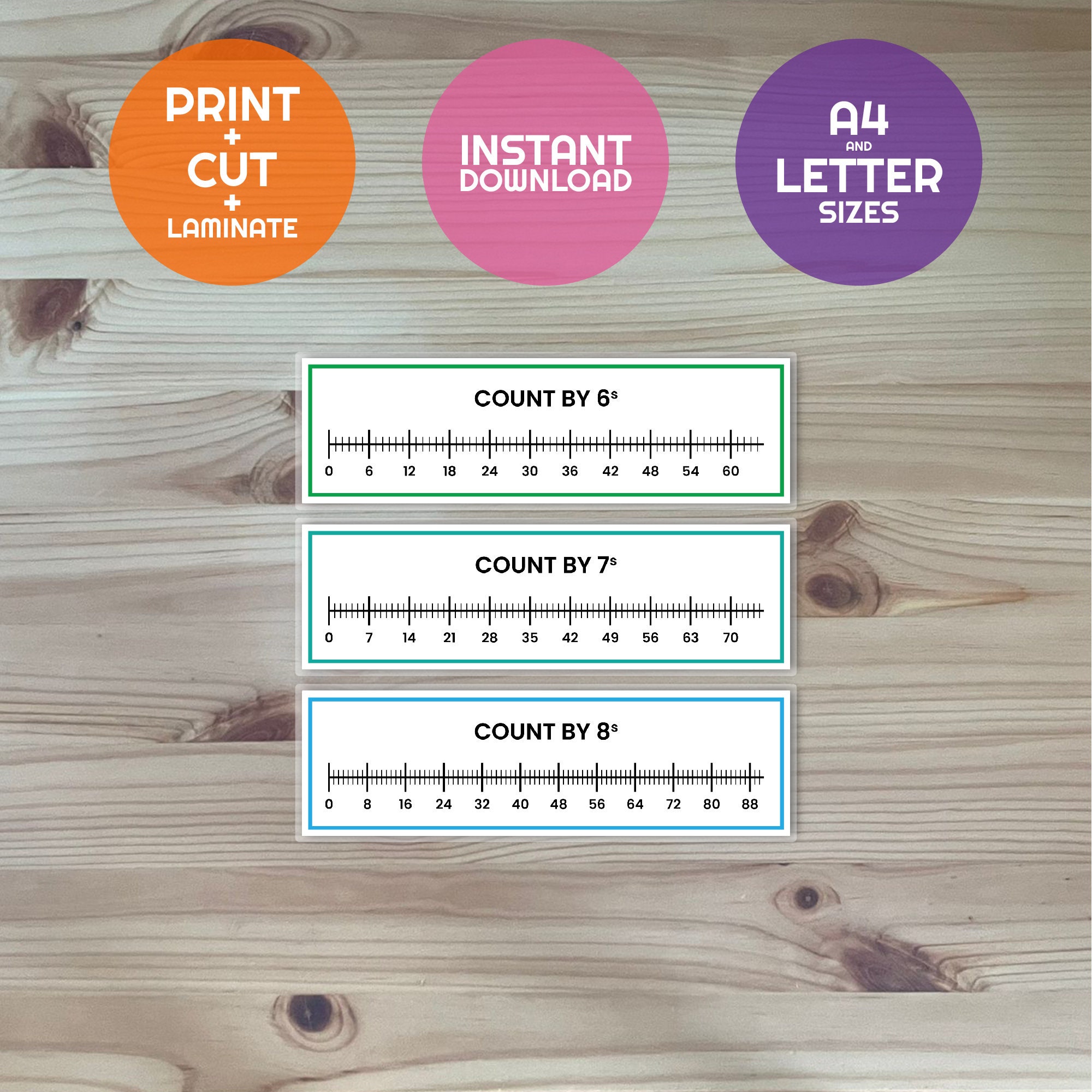Skip Counting Cards Numbers Printable Math Counting by | Etsy UK