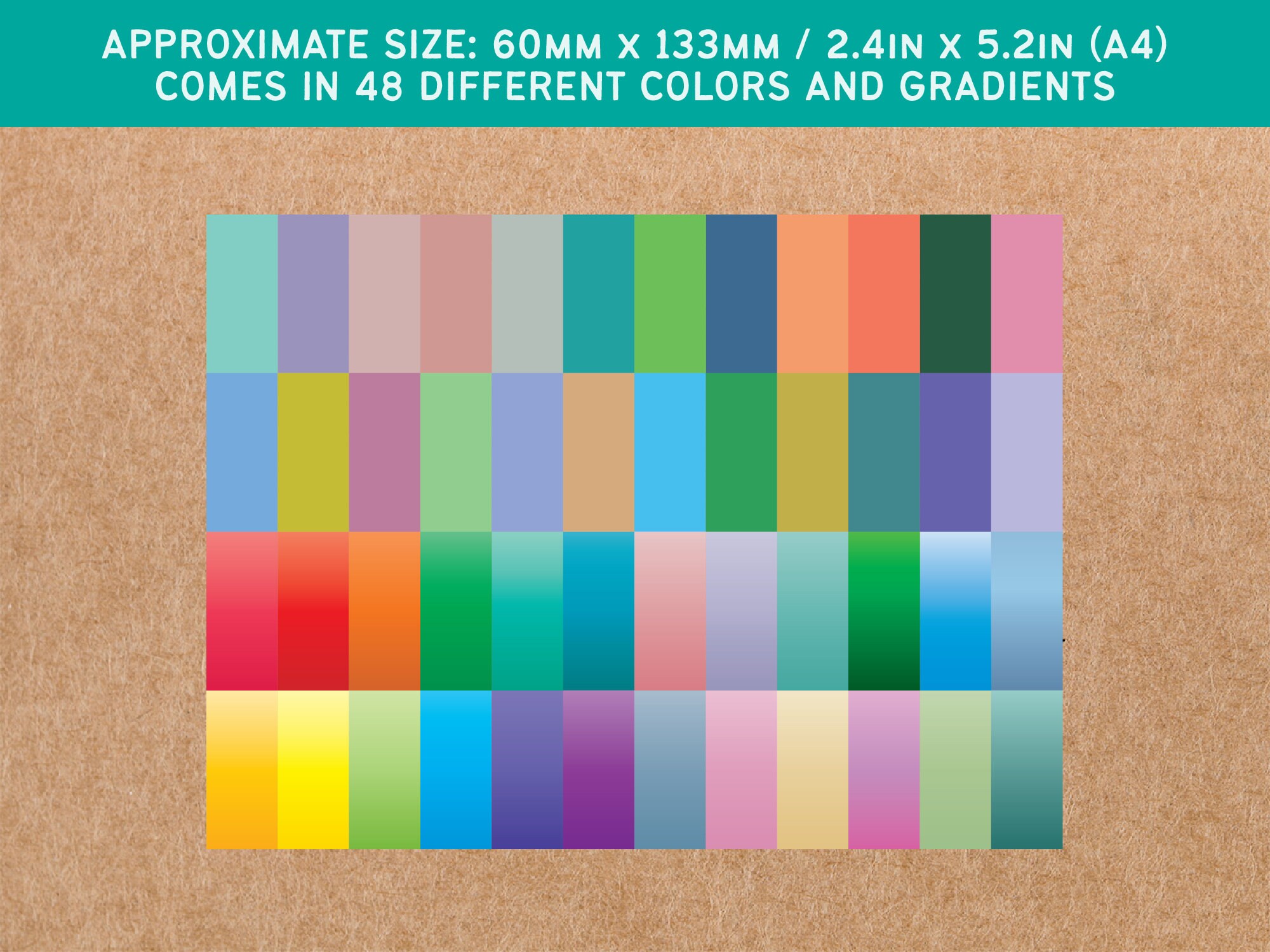 This Book Belongs to 48 Bookmarks Printable Colorful Gradient Print Cut ...