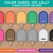 Color Cards - Ice Lolly - Printable - Colours Popsicle - Homeschool ...