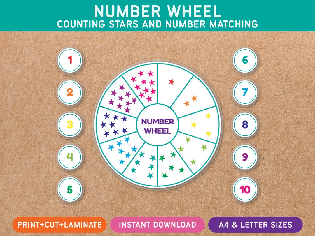 Number Wheel – Counting - Problem Solving Worksheet- Preschool Math ...