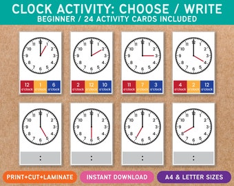 Elementary Math Clock - Etsy