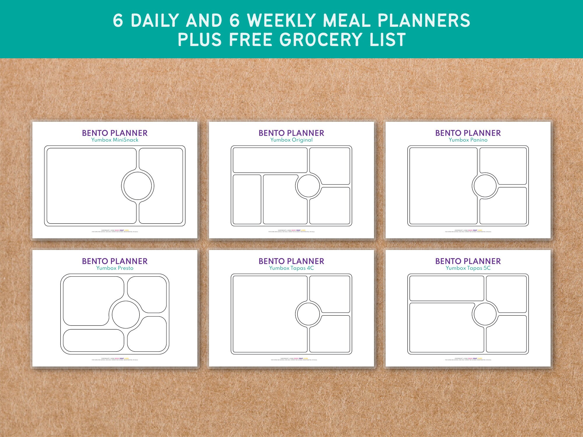 Yumbox Bento Meal Planner Daily Weekly Meal Snacks Lunch Food Box ...