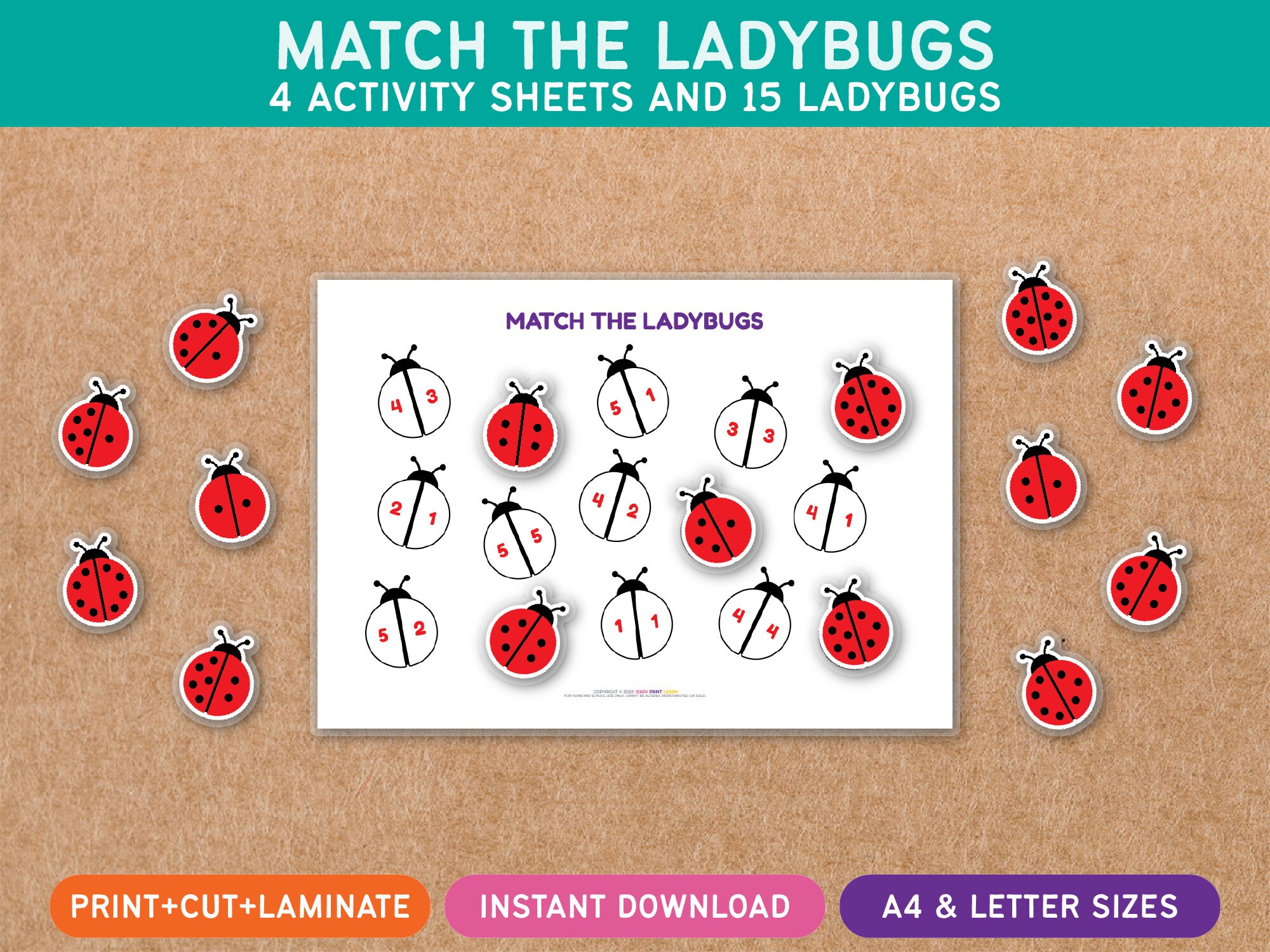 Match the Ladybugs - Numbers - Problem Solving - Preschool Math ...