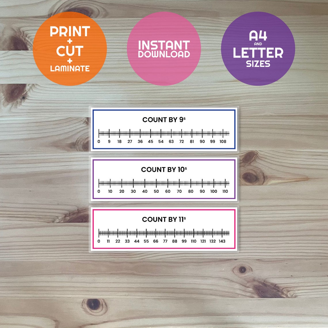 Skip Counting Cards Numbers Printable Math Counting by | Etsy UK