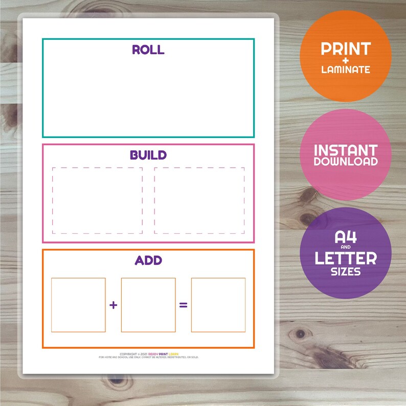 Roll Build Add Subtract Dice Game Problem Solving | Etsy