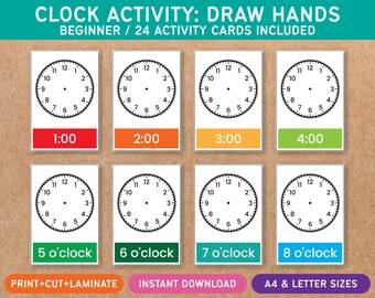 Elementary Math Clock - Etsy
