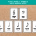 Music Notes Flash Cards Treble G and Bass F Clef Music Theory Learn ...