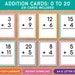 Addition Cards - Numbers 0 to 20 - Printable - Flash Cards - Preschool ...