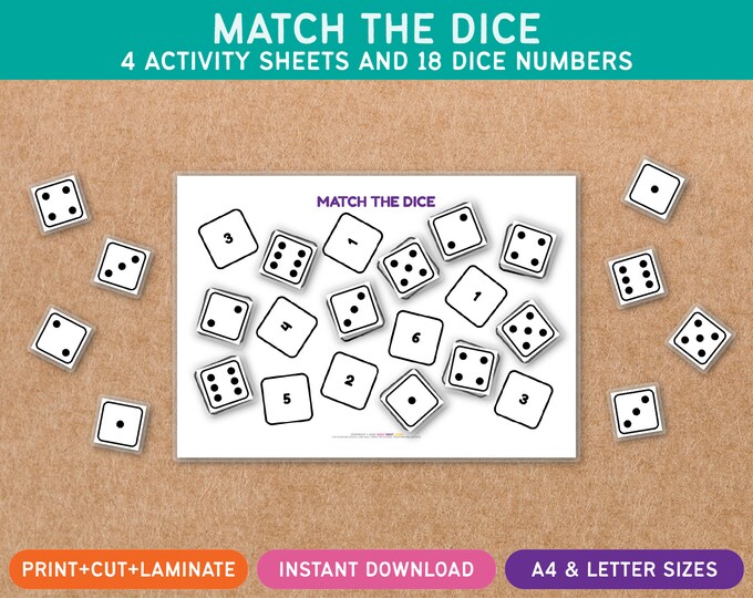 Match the Dice - Numbers - Problem Solving - Preschool Math ...
