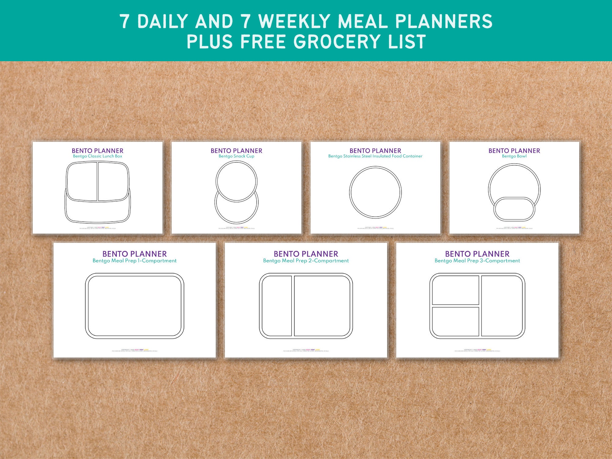 Bentgo Bento Meal Planner Daily Weekly Meal Snacks Lunch Food Box ...