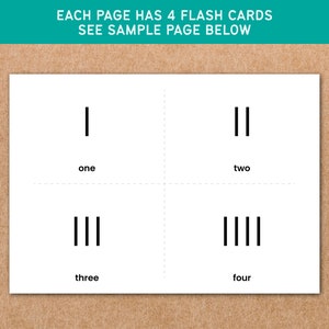 Tally Marks - Numbers 1 to 20 - Flash Cards - Printable - Counting ...