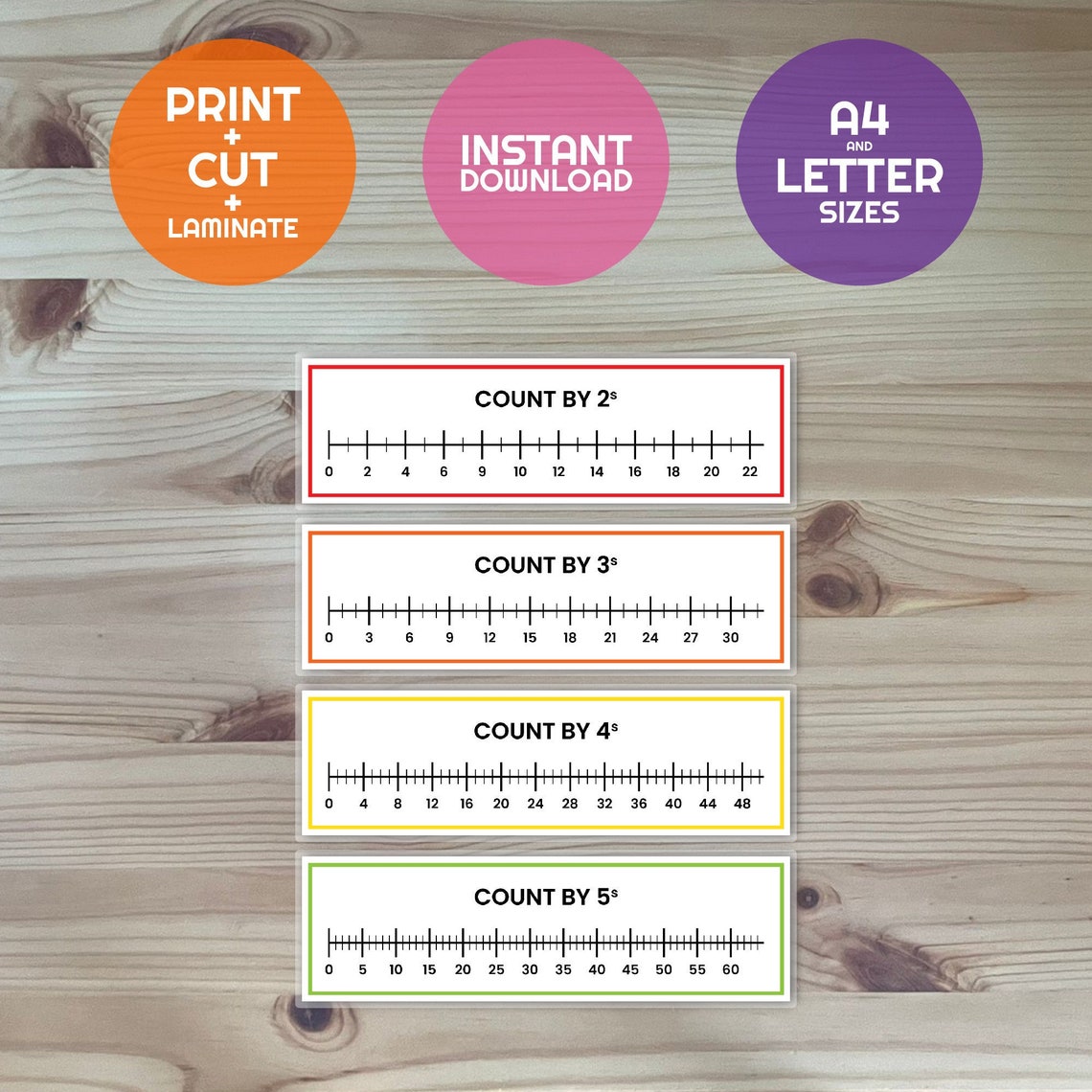 Skip Counting Cards Numbers Printable Math Counting by | Etsy UK