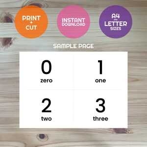 Numbers 0 to 100 Printable Flash Cards Montessori Math - Etsy UK