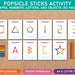 Popsicle Sticks Activity - Printable - Shapes Alphabet Letters Numbers ...
