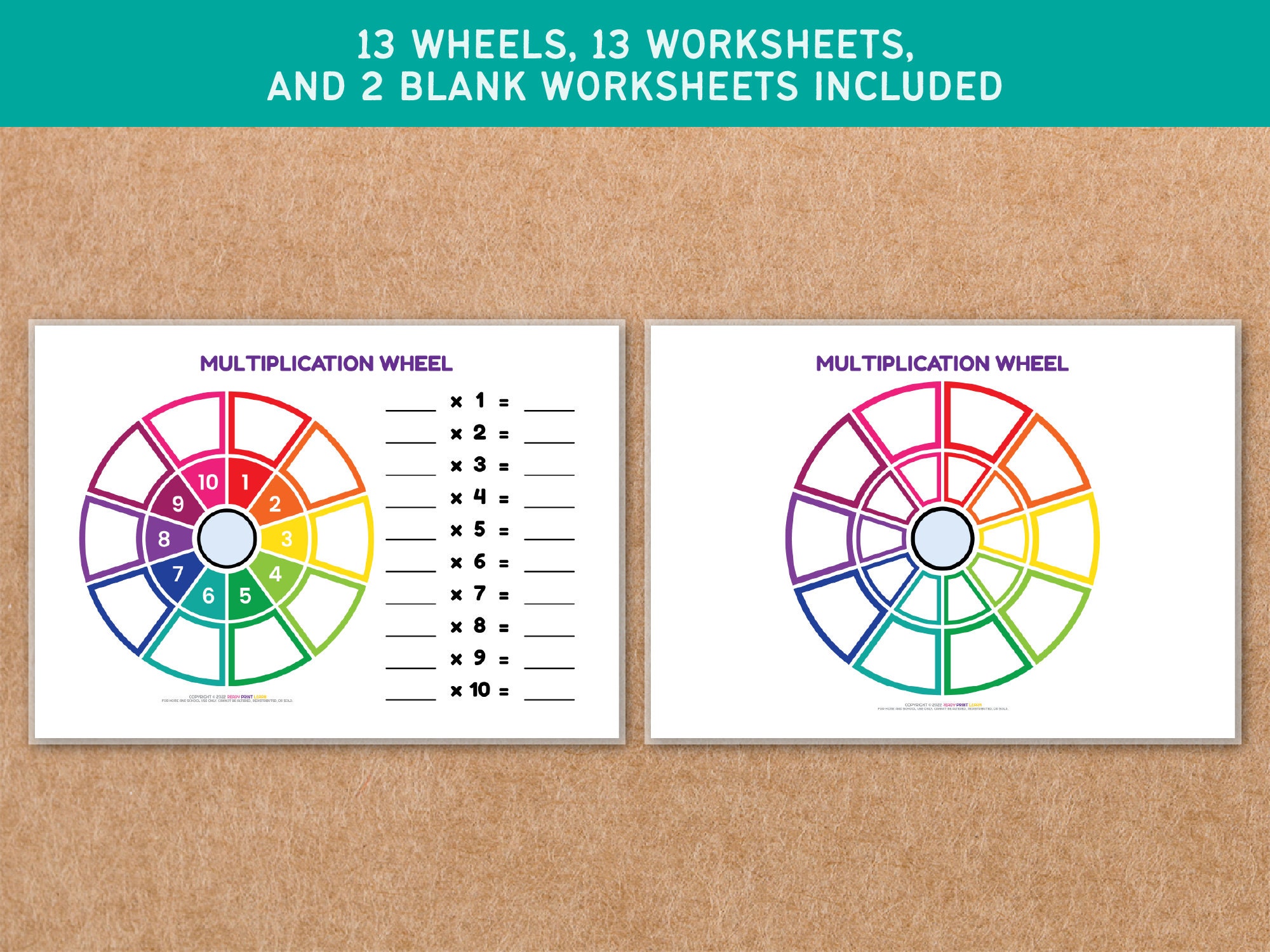 Multiplication Wheels - Numbers 0 to 12 - Printable - Math Maths ...
