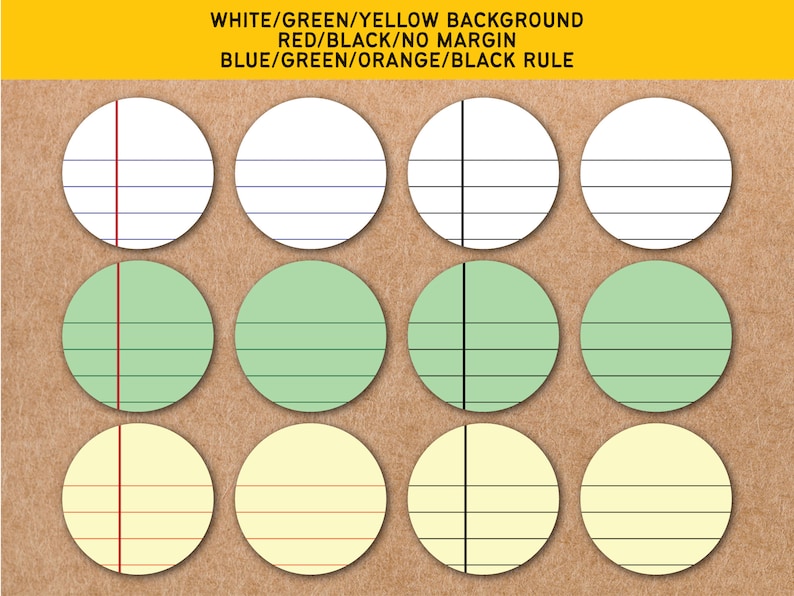 Lined Paper Bundle Ruled Notebook Journal Printable Digital iPad Tablet ...