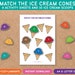Match the Ice Cream Cones Scoops - Numbers - Problem Solving ...