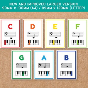Music Notes Flash Cards - Treble G and Bass F Clef - Music Theory ...
