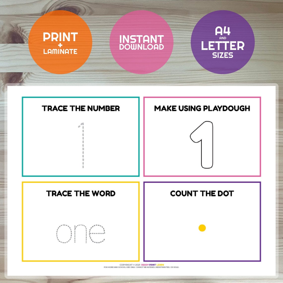 Learning Numbers 1-10 Printable Counting Activity Tracing Numbers Play ...
