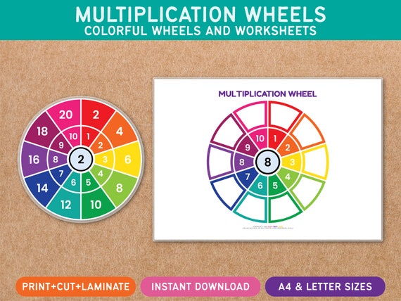 Multiplication Wheels Numbers 0 to 12 Printable Math - Etsy