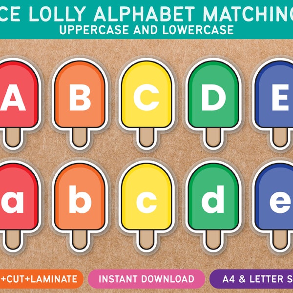 Preschool Alphabet Matching - Etsy