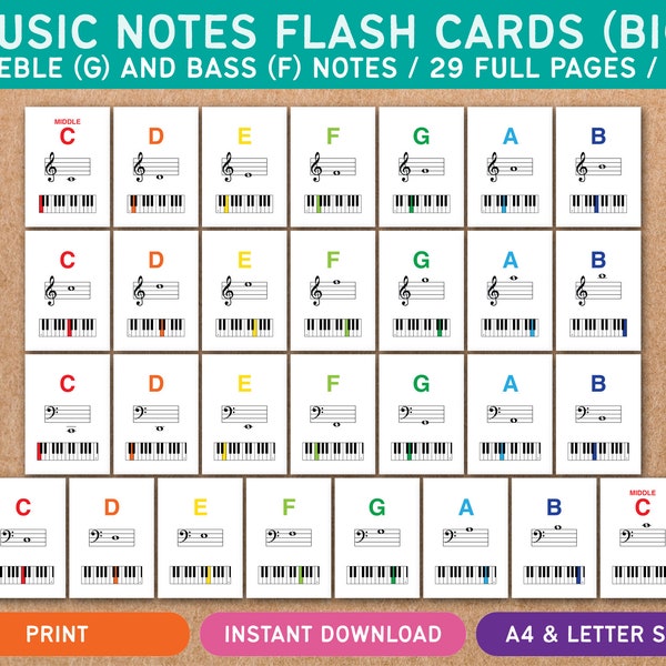 Treble Bass Clef - Etsy