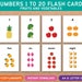 Numbers 1 to 20 Flash Cards - Fruits & Vegetables - Printable ...