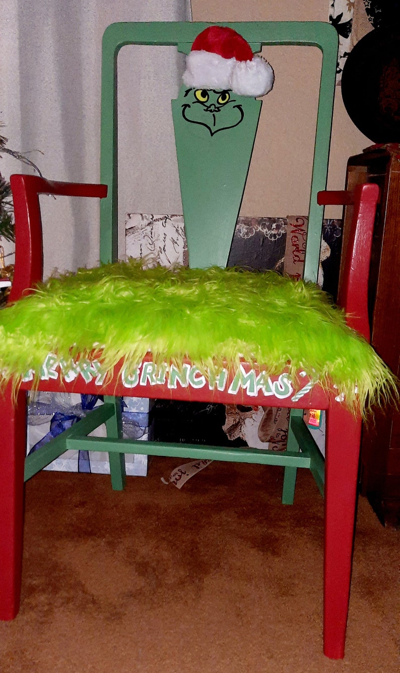 Grinch Christmas Chair - Etsy