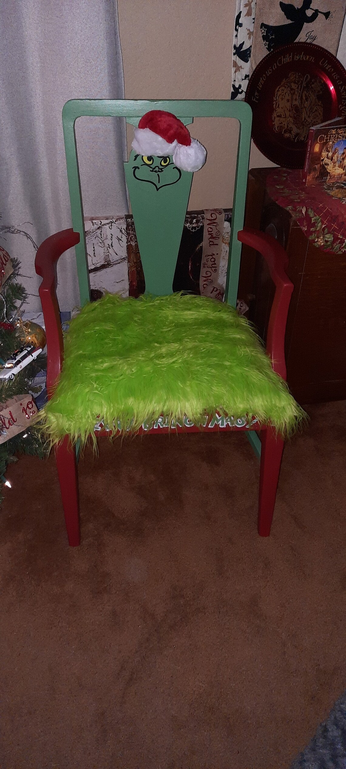 Grinch Christmas Chair - Etsy