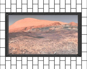 Rock Spire in Spirit of St Louis Crater Mars Mars Landscape Poster Red ...