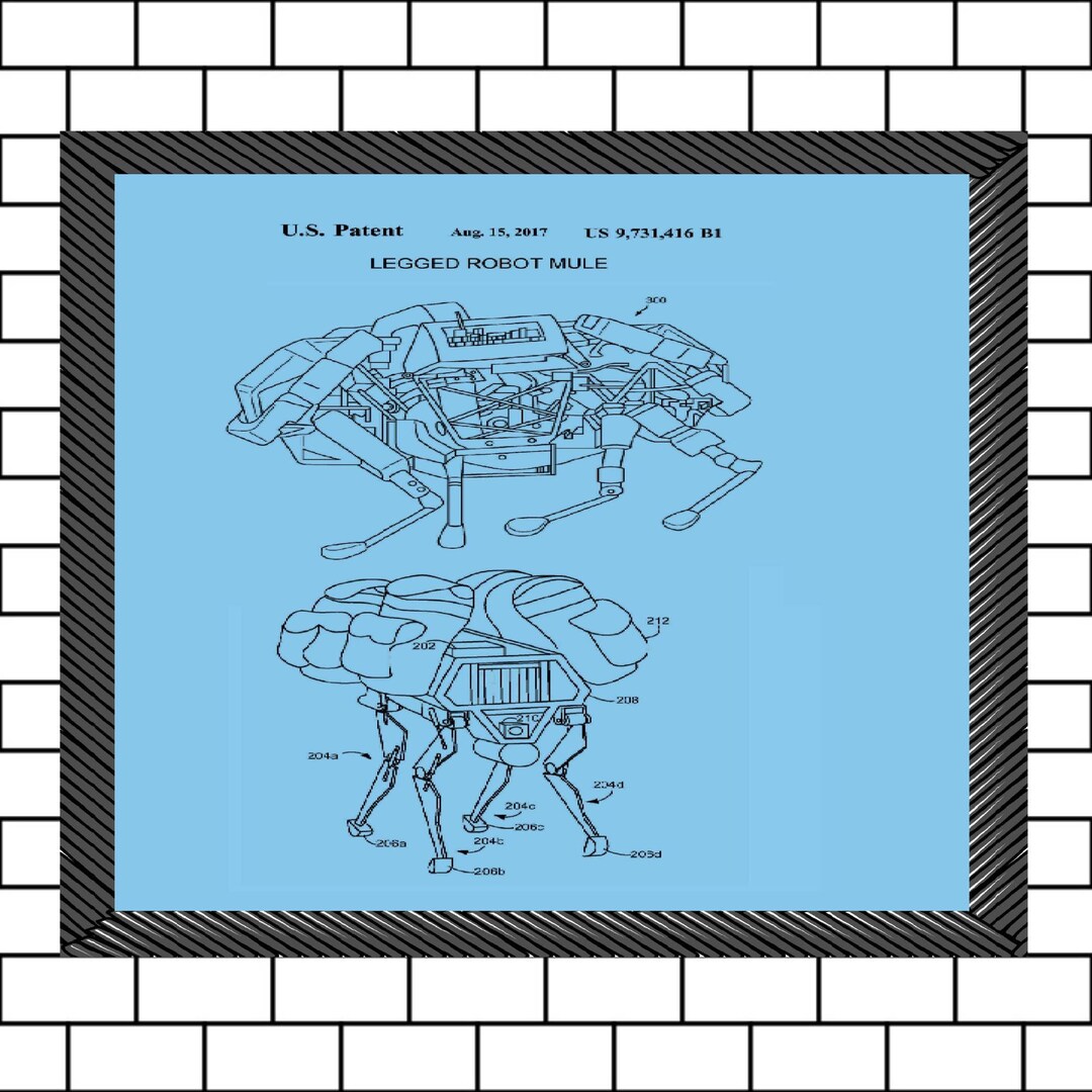 Legged Robot Mule Patent Aug 15 2017 Cyborg Robot Mule Robot Pack Mule ...