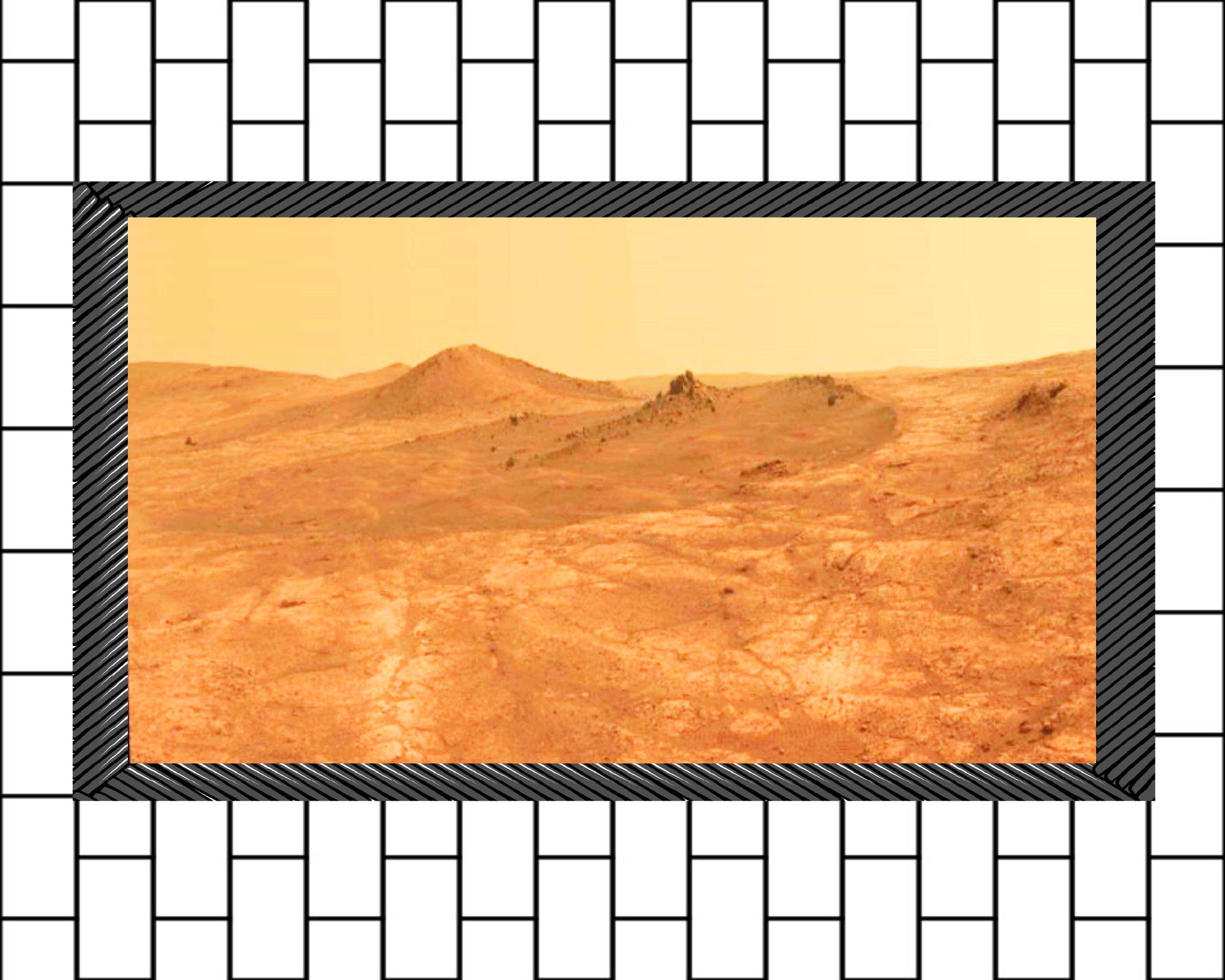 Rock Spire in Spirit of St Louis Crater Mars - Mars Landscape Poster ...