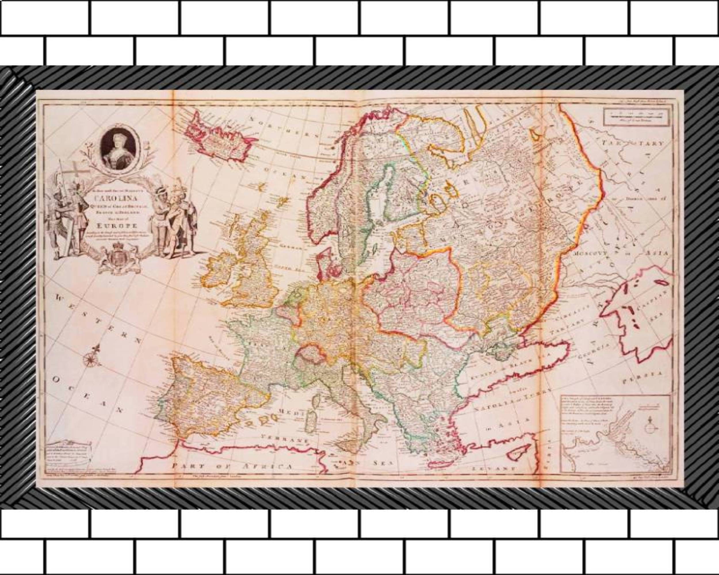 Europe Map According Newest Most Exact Observations 1600's - Ancient ...