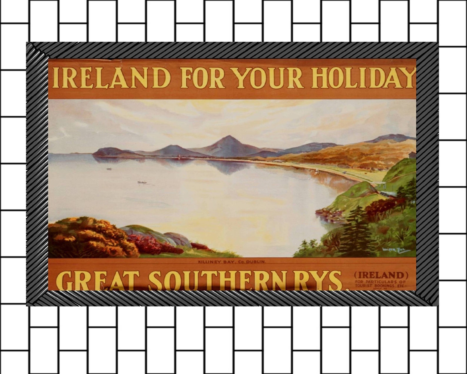Ireland Great Southern Railway Vintage Travel Poster 1920s - Killarney ...