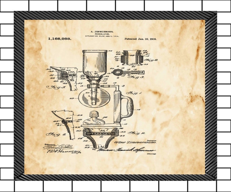 Arthur Zimmermann Percolator Patented Jan 18 1916 - Coffee Percolator ...