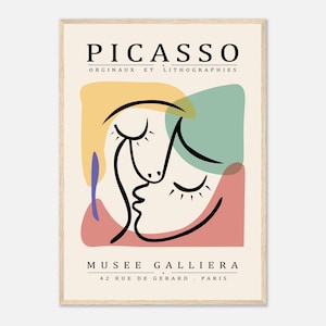 Picasso Color Line Face Poster | Framed Print | Musée Galliera ...
