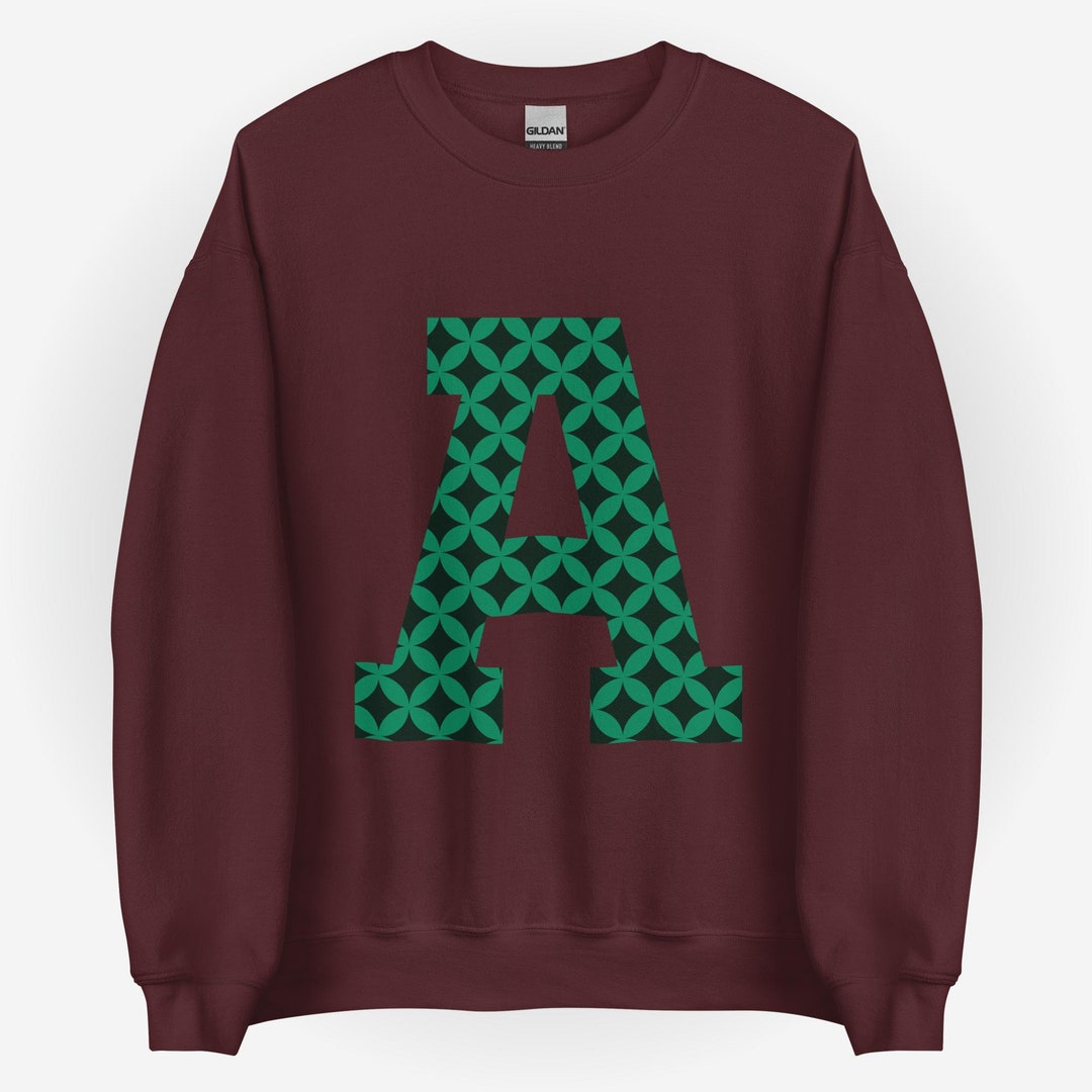 Alphabet Sweater - Letter A - Stylish Monogram Pullover - Etsy