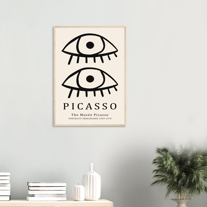 Picasso "the Painter" Art Print - Modern Abstract Eyes, Framed Wall ...