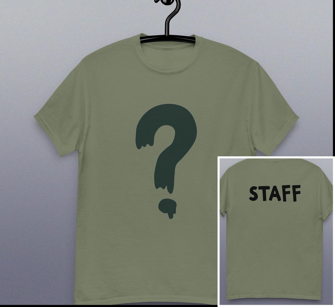 Mystery Shack Themed Worker Tee - Soos Question Mark T-shirt | Khaki ...