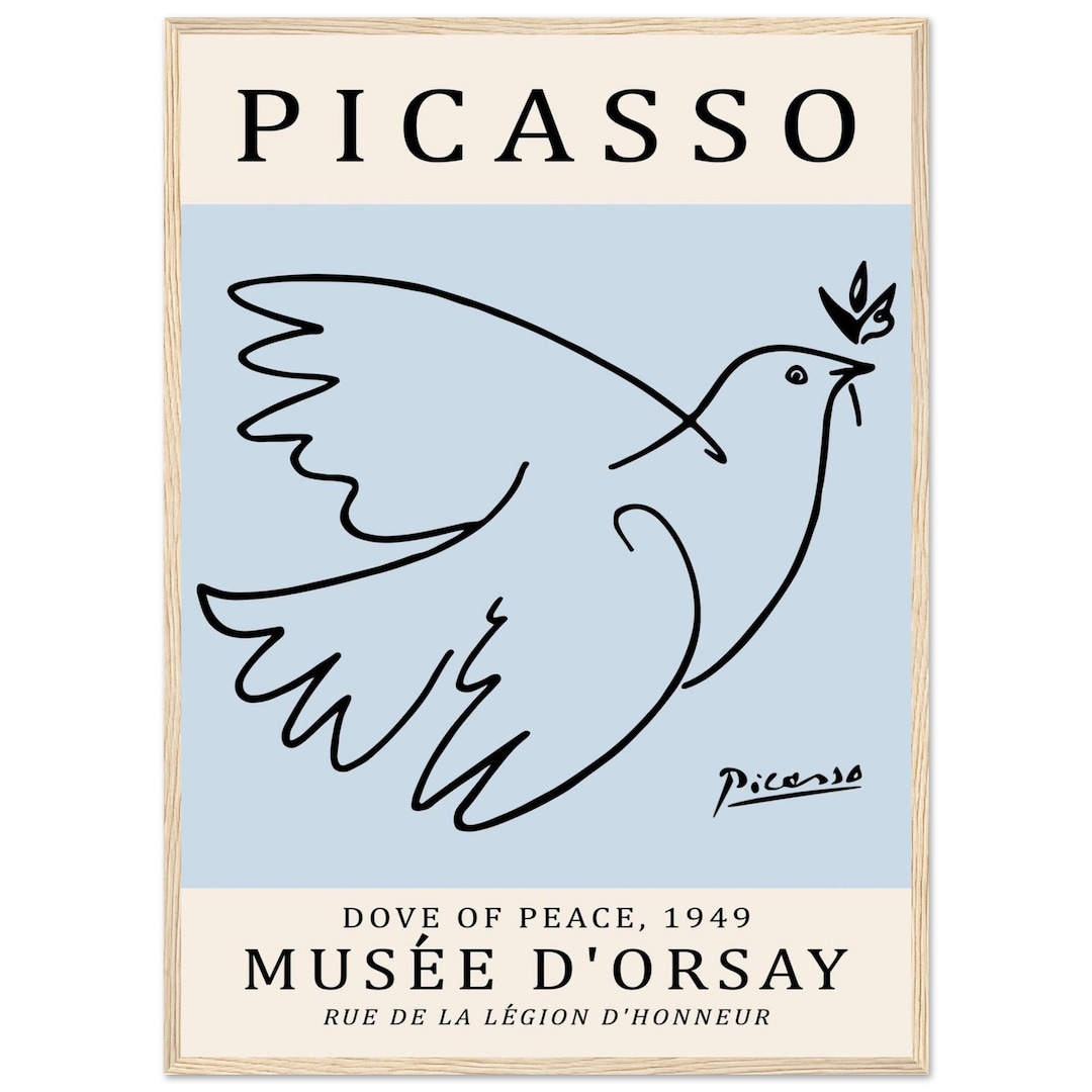 Picasso Dove of Peace Poster | Framed Print | Musée D'orsay | Wood ...