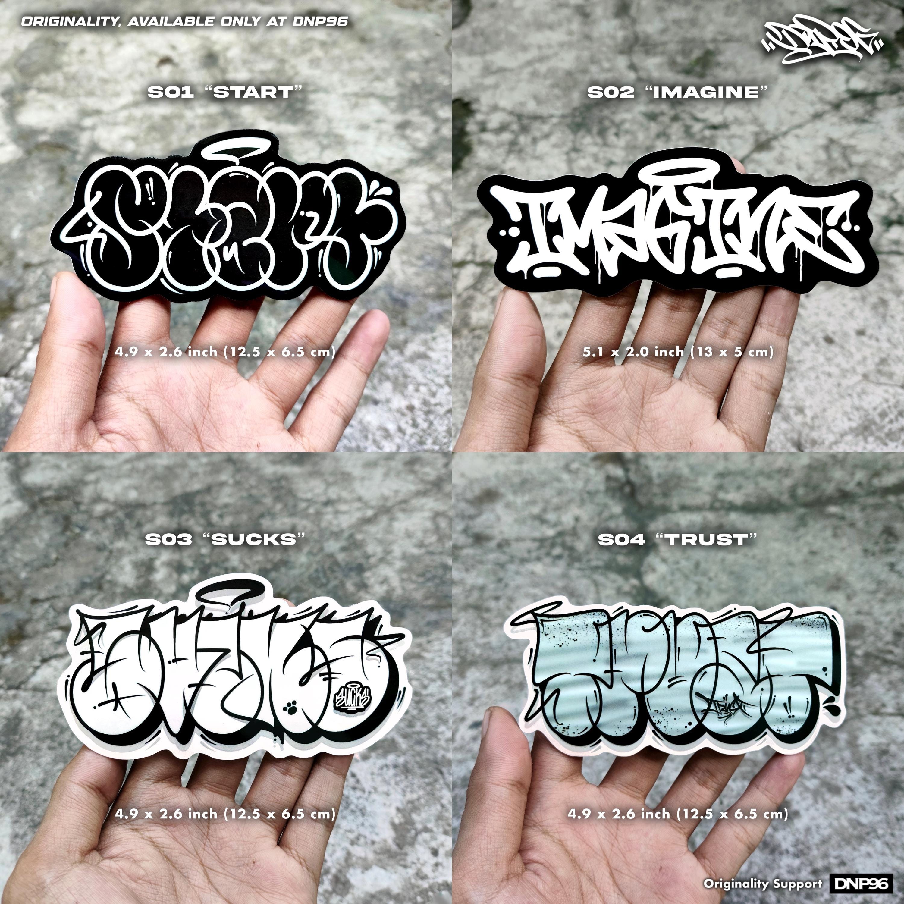 12 Pcs Original Graffiti Sticker Pack - Premium Waterproof Vinyl ...