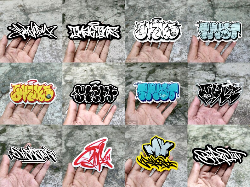 12 Pcs Original Graffiti Sticker Pack - Premium Waterproof Vinyl ...