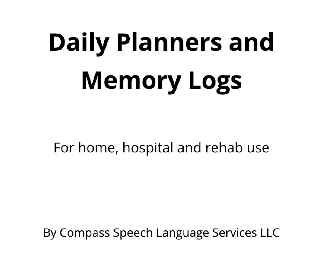 Memory Log, Daily Planner, PDF, Memory Worksheets, Handout, for ...