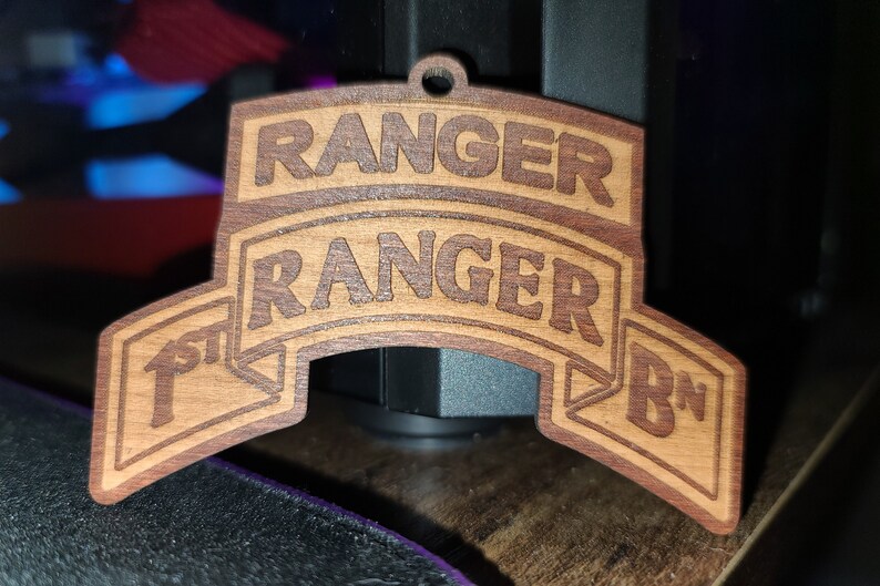 1st Ranger Battalion Tab & Scroll Christmas Ornament - Etsy