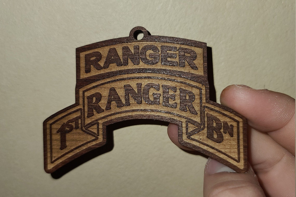 1st Ranger Battalion Tab & Scroll Christmas Ornament - Etsy
