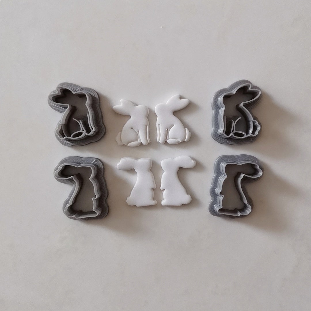 Bunny 2 3 Polymer Clay Cutter - Etsy